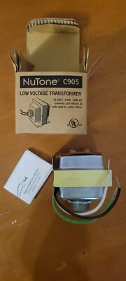 NuTone Broan C905 Doorbell / Door chime Transformer 16V 10VA New Old ...