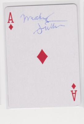 MICKEY SUTTON MONTANA UNIVERSITY RAMS 86-88 DB AUTOGRAPHED PLAYING CARD ...