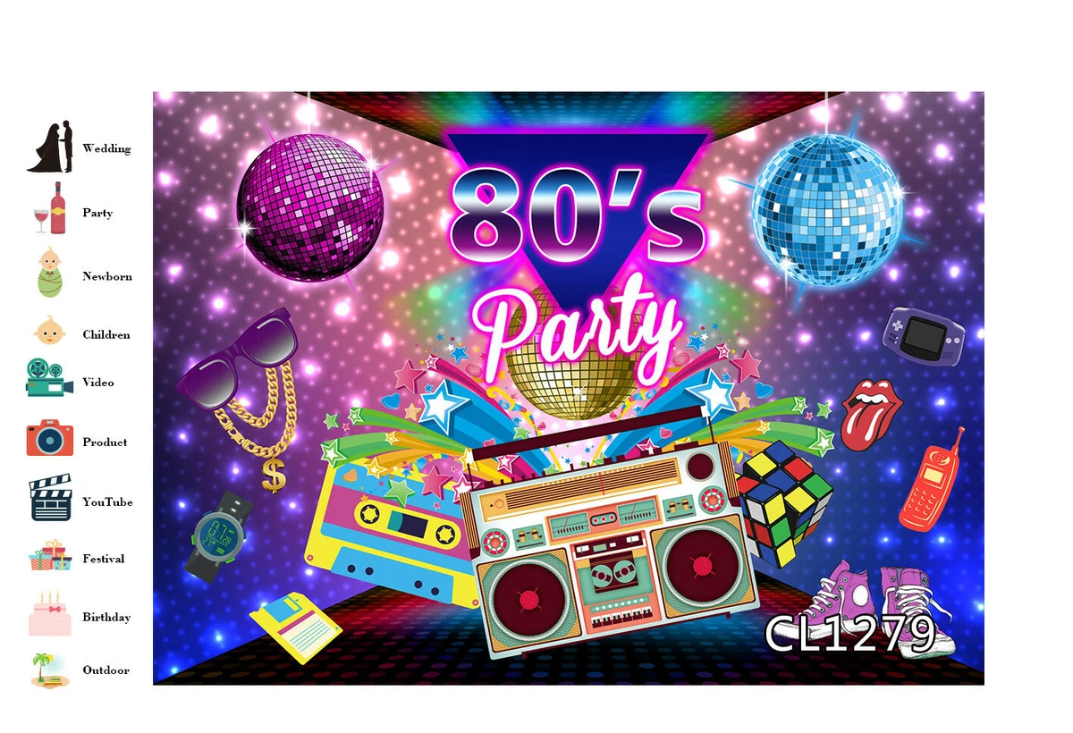 80s Party Background