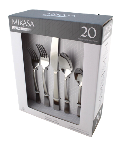 MIKASA Mystic Satin Iced Tea Long Spoons Set of 4 Premium Stainless ...