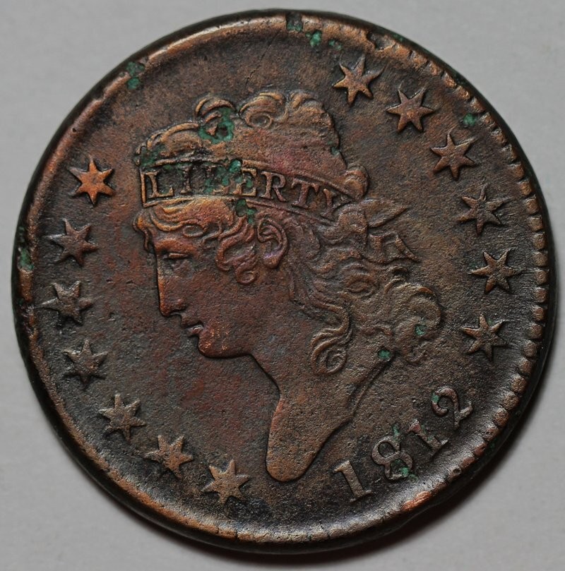 1812 Classic Head Large Cent - Corrosion - US 1c Copper Coin | eBay