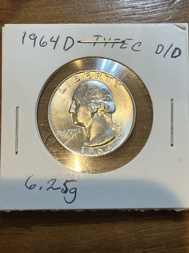 1964D TYPE C REVERSE SILVER QUARTER WITH D/D MINT MARK ERROR | eBay