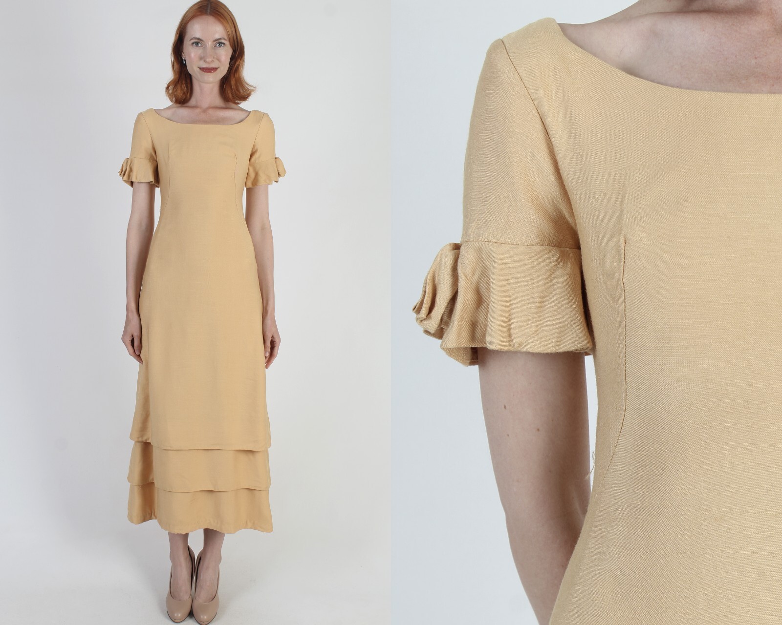 Vtg 50s Mid Century Emma Domb Dress Designer Rockabil… - Gem