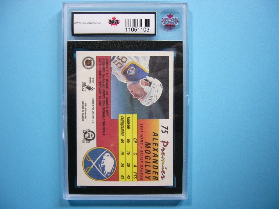 1990/91 O-PEE-CHEE PREMIER HOCKEY CARD 75 ALEXANDER MOGILNY ROOKIE RC ...