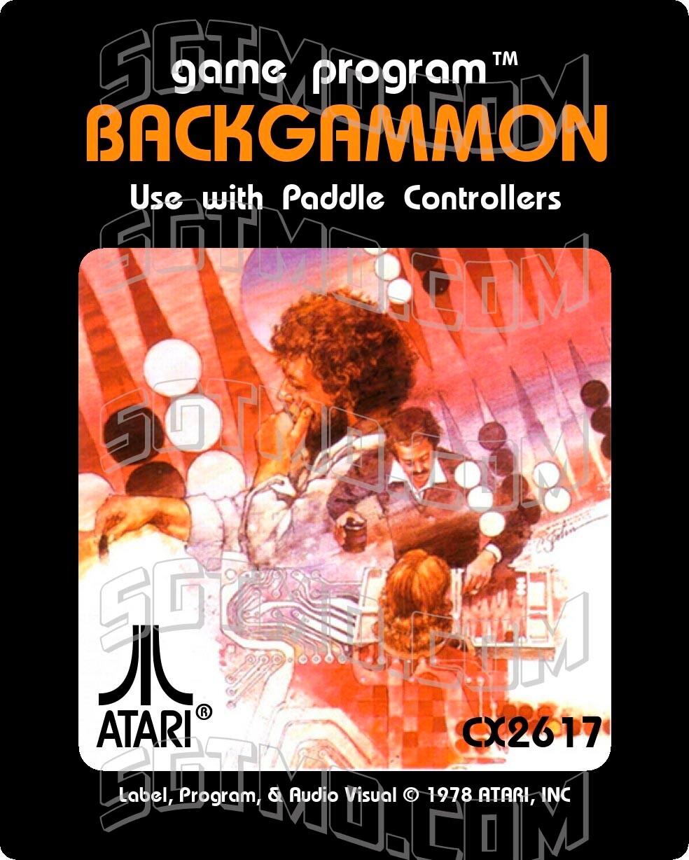 Atari 2600 Replacement Label - Backgammon | eBay