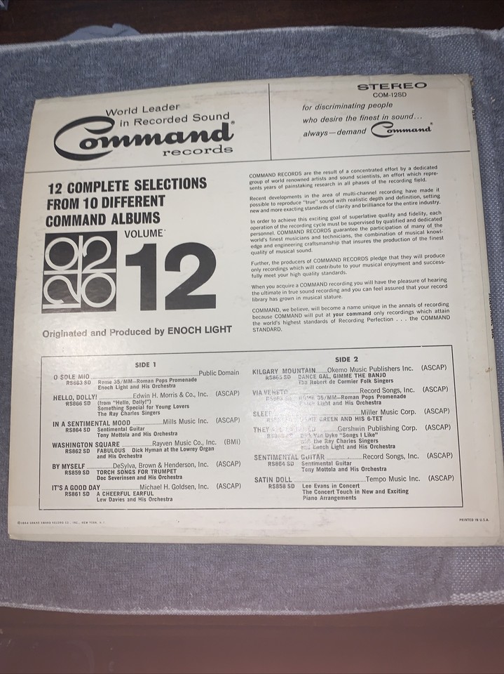 Command Records~Popular Sampler Vol.12~STEREO COM-12SD | eBay