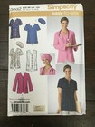 Simplicity 3932 Misses Womens Scrub Tops Hat Sleeve Variations 20W-28W ...