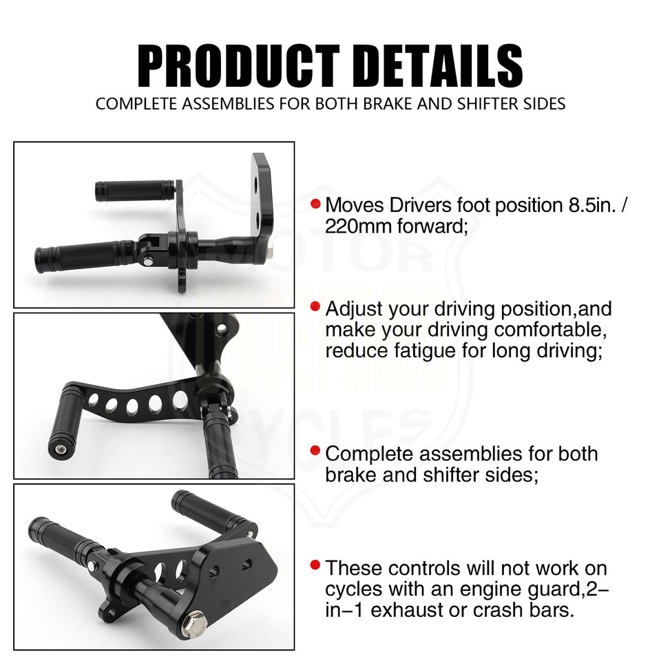 Forward Controls Kit for Harley Dyna Super Glide Dyna Low Rider Street ...