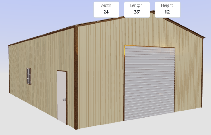 24x35x12 Steel Building delivered & installed $14,790 Check for states ...