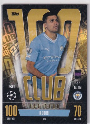 Topps Match Attax Champions League 23/24 No. 485 Rodri 100 Club | eBay ...