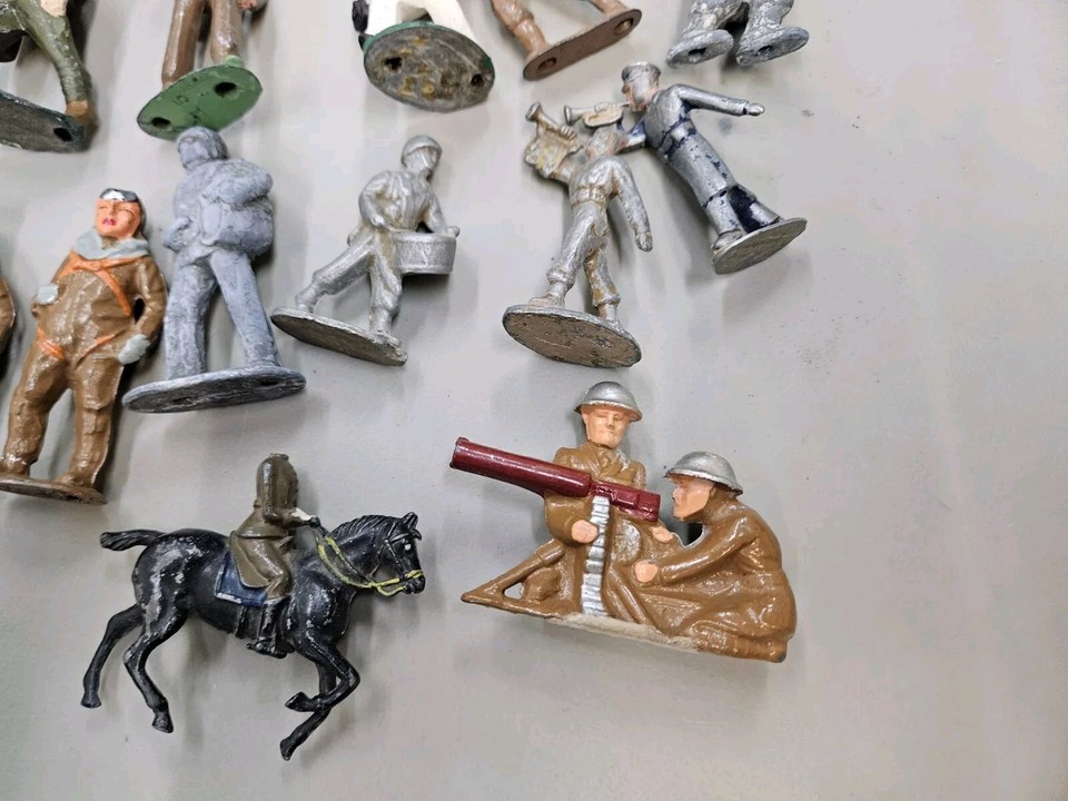 Vintage Barclay Manoil WWI Lot of 18 Metal Toy Soldier Cast Lead Army ...