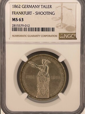 1862 Germany Taler Frankfurt- Shooting NGC MS 63 | eBay