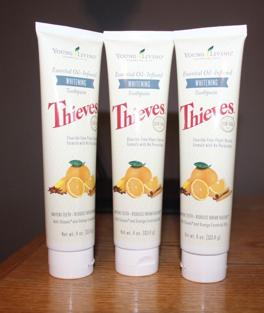 3 pk Young Living Essential Oils Thieves Whitening Toothpaste 4oz.Free ...