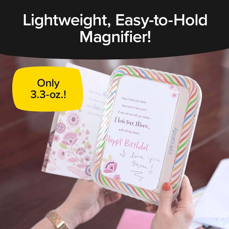 Eye Candy Ultra-Bright Full-Page Magnifier, As Seen On TV, Magnifies Up ...