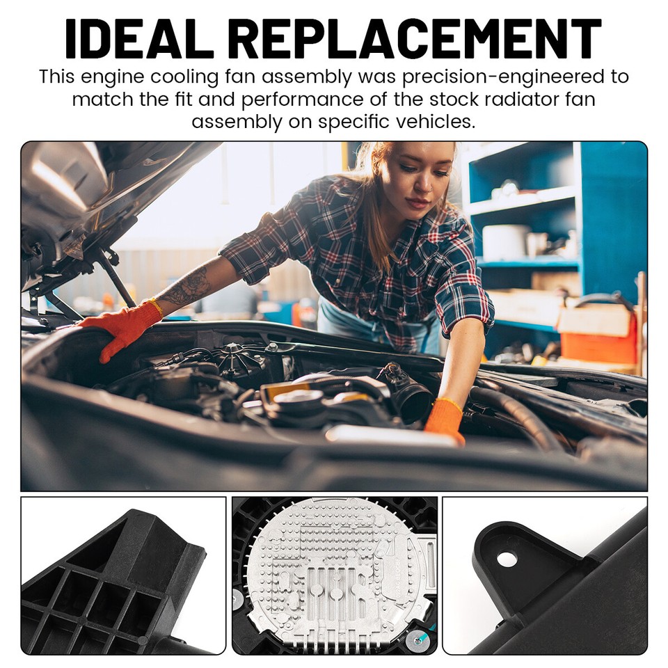 OEM Radiator Cooling Fan Assembly For 2012-2017 Jeep Wrangler 3.6L ...