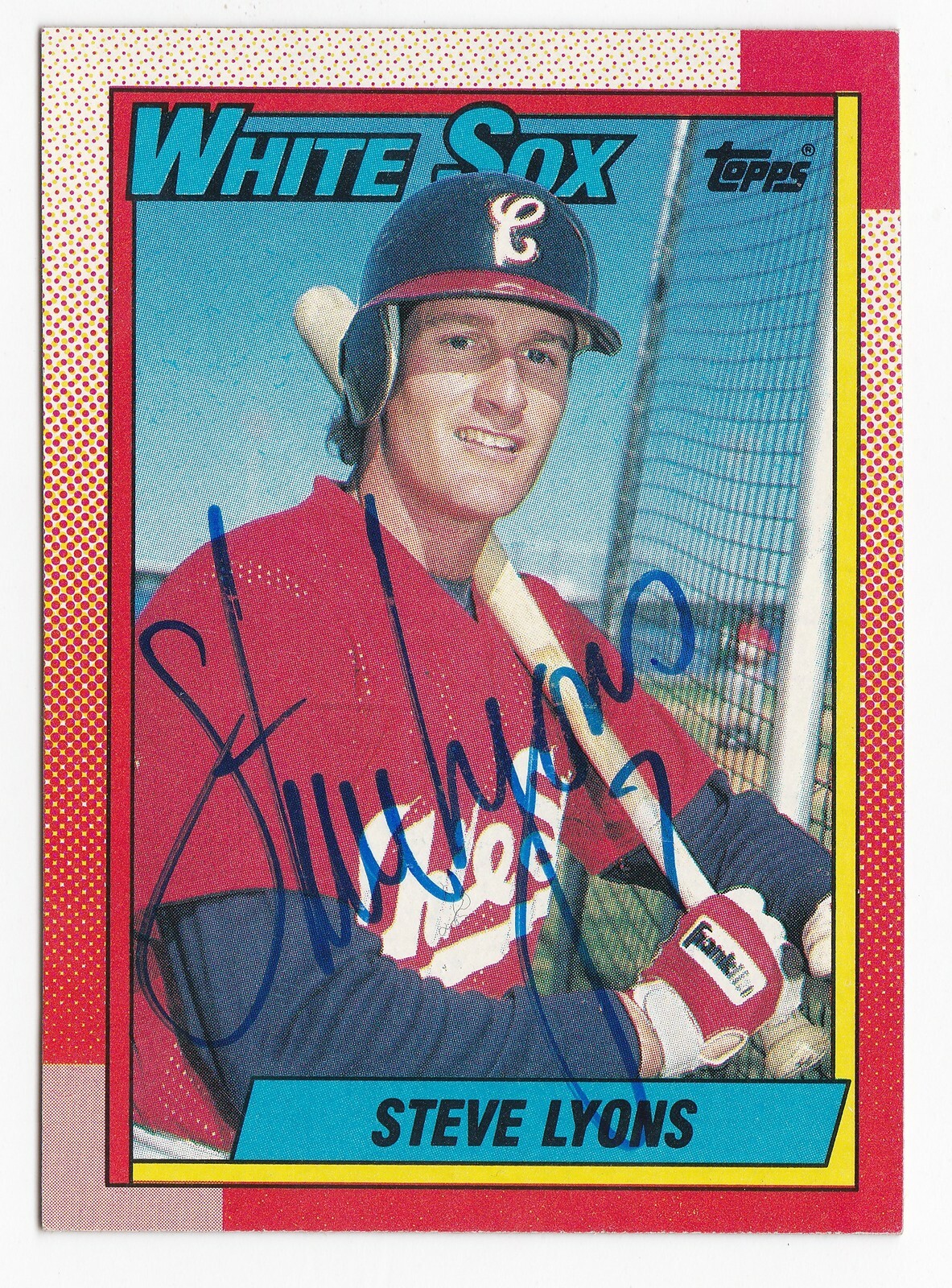 Steve Lyons Autograph On A 1990 Topps - Chicago White Sox | eBay