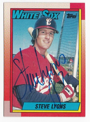 Steve Lyons Autograph On A 1990 Topps - Chicago White Sox | eBay
