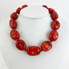 Vintage Kenneth Lane Dyed Red Isididae Lamouroux Bamboo Coral Necklace ...