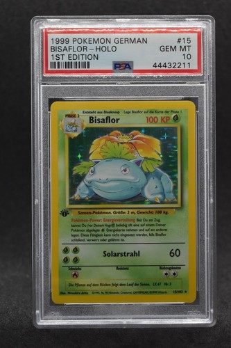 Pokémon 1st Edition Base Set German Bisaflor (Venusaur) 15/102 PSA 10 ...