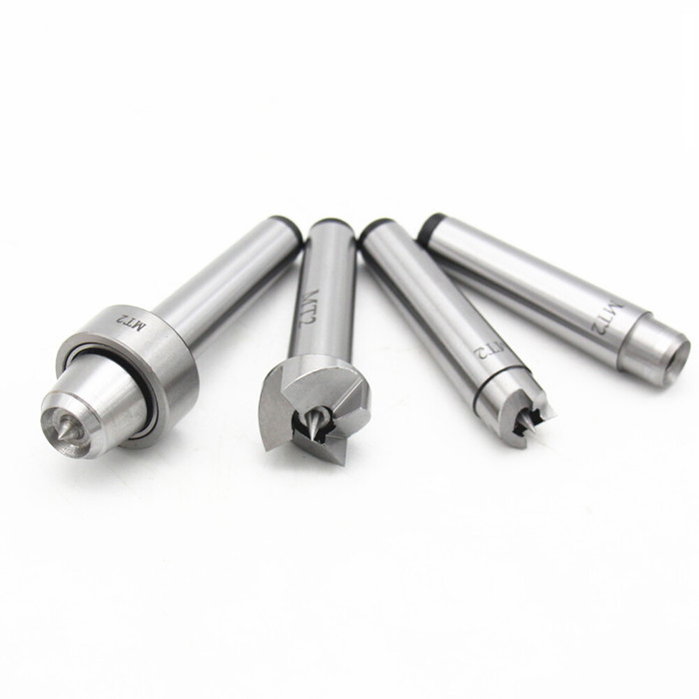 4pcs MT2 Wood Lathe Live Center Set Drive Spur Cup MT2 Arbor with ...