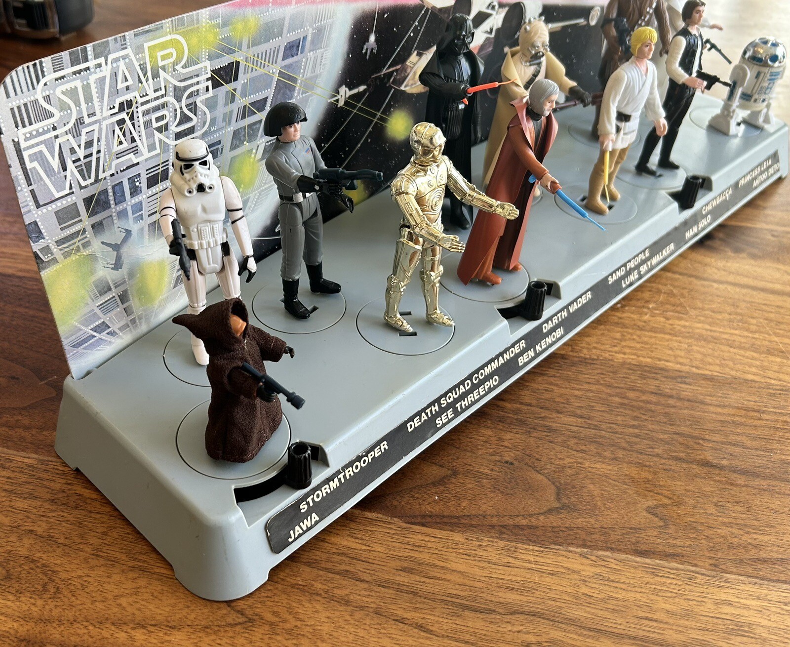 Vintage Star Wars First 12 Action Figures with Weapons Mail-Away Stand ...