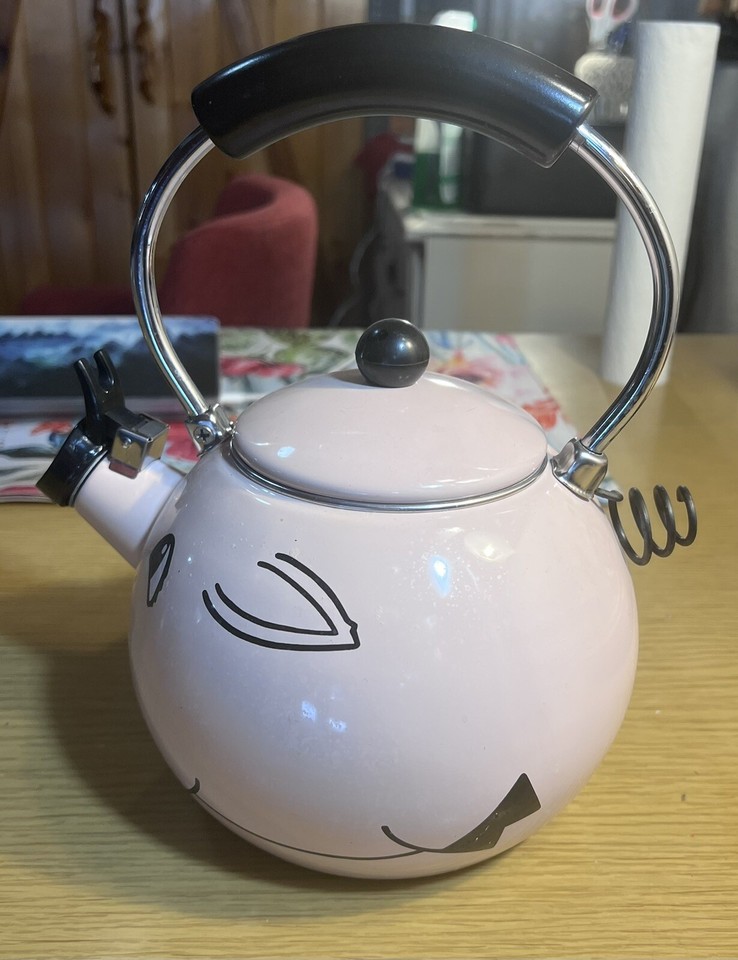 Vintage Kamenstein Pink Pig Tea Kettle Pot Whistle Teapot | eBay