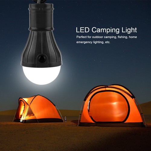(Black)Mini Portable 3 LEDs Tent Hanging Lantern Outdoor Fishing ...