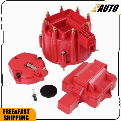 Red Hei Distributor large Ignition Coil Cap Rotor For SBC BBC 305 454 ...