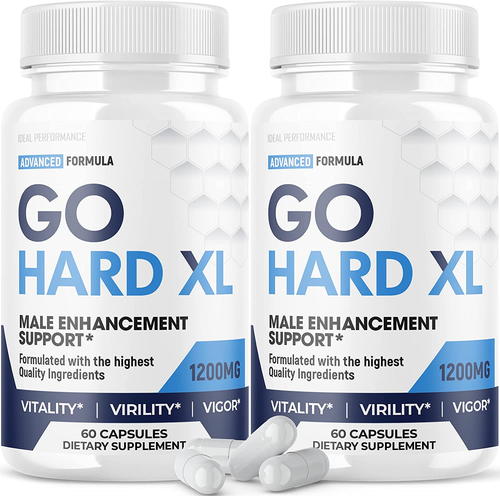 2 PACKS Go Hard XL Pills 1200Mg Male Men Enhancement Performance ...