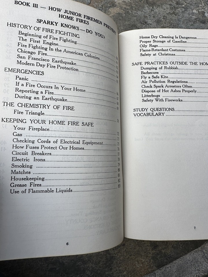 Anaheim California Fire Department Junior Fire Manual 1953, 1967 | eBay