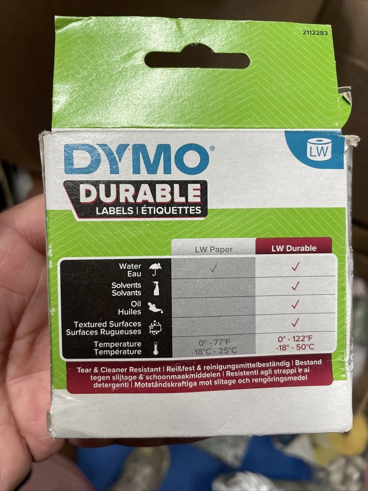 Dymo 2112283 LW Durable Small Multi Purpose Label 25mm x 54mm (n10 ...