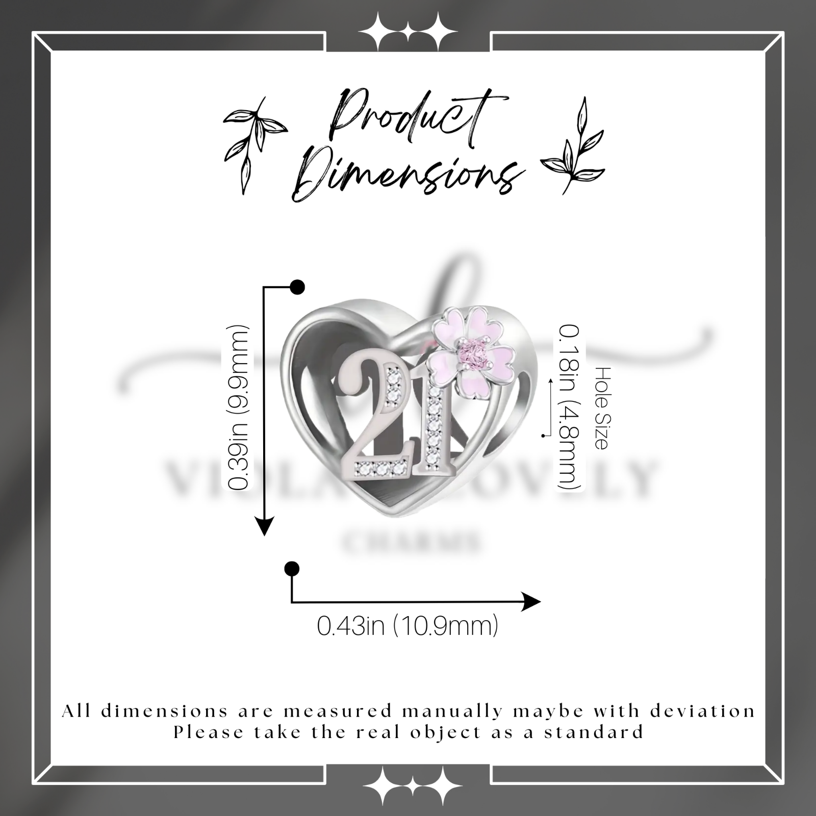 21st Charm, Heart Birthday Charm, 21st Birthday Charm | eBay