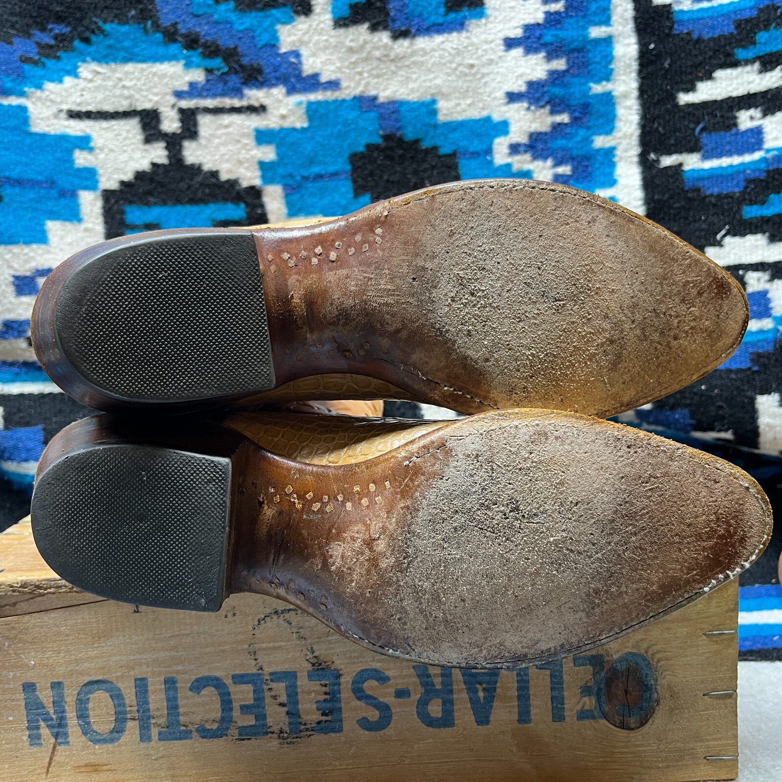 Lucchese Handmade Classics Alligator Skin Brown Cowboy Boots Size 9.5D ...