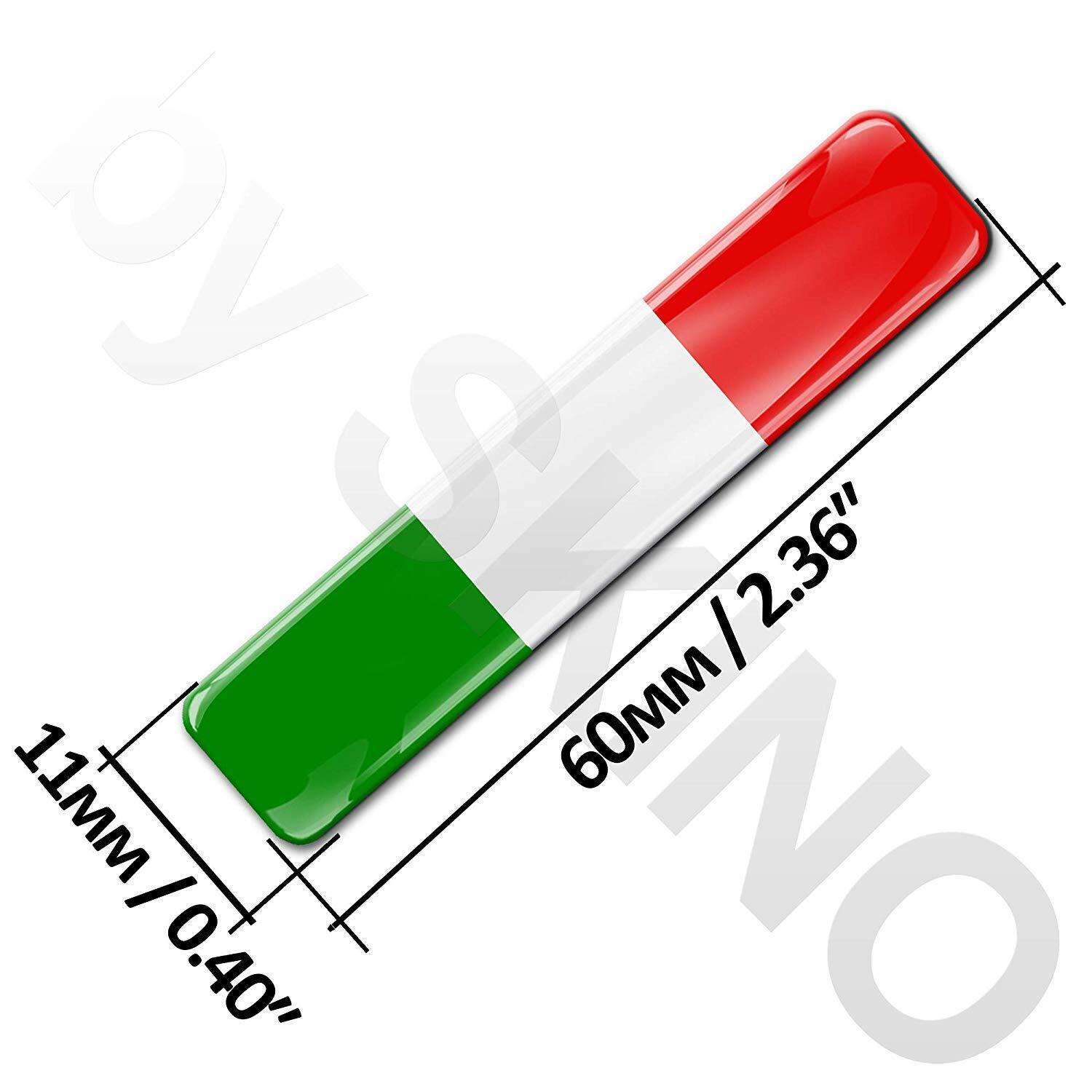 2 x 3D Aufkleber Italien 3D Gel Fahne Flagge Italy Flag Stickers Decals ...