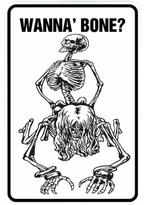 WANNA BONE sign Metal funny man cave house decor H115 | eBay