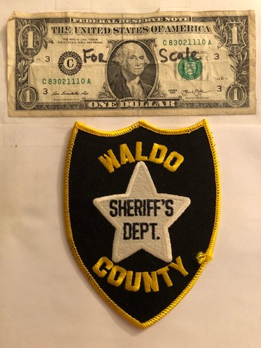 Waldo County Maine Police Patch Sheriff's Dept. Un-sewn Great Condition ...