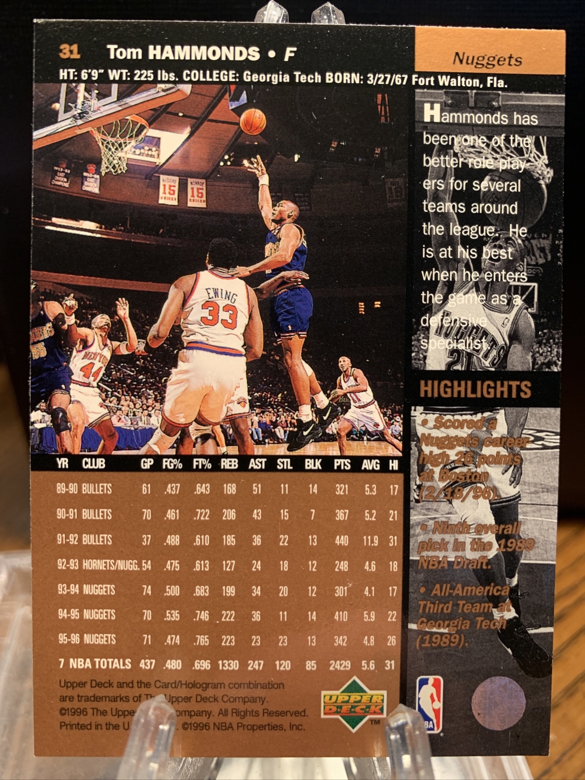 1996-97 Upper Deck - Tom Hammonds #31 for sale online | eBay