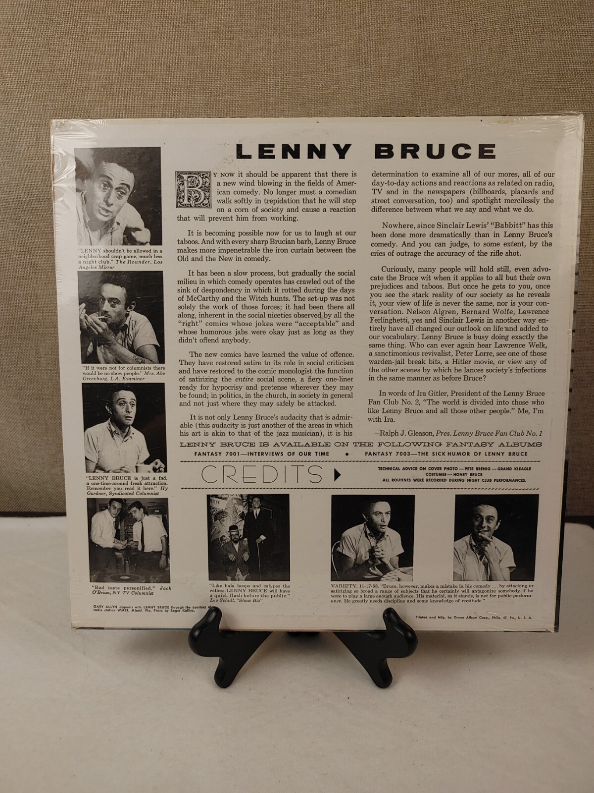 LENNY BRUCE - I'M NOT A NUT, ELECT ME- FANTASY RECORDS-7007 - NEW ...