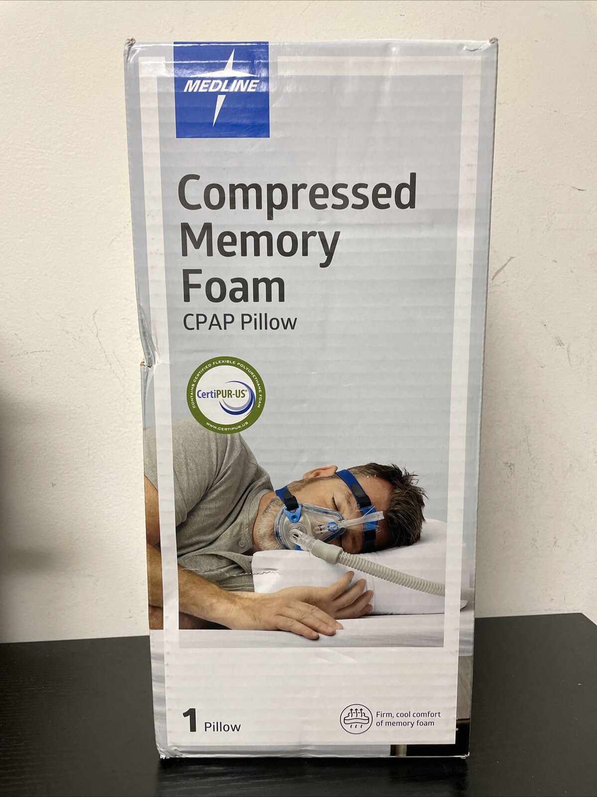 Medline CPAP Pillow Compressed Memory Foam CertiPUR-US For Use With ...