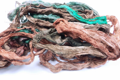 Hand Dyed Flax Linen Fibre Tops "Forest" Roving Fibers Felt Spin ...