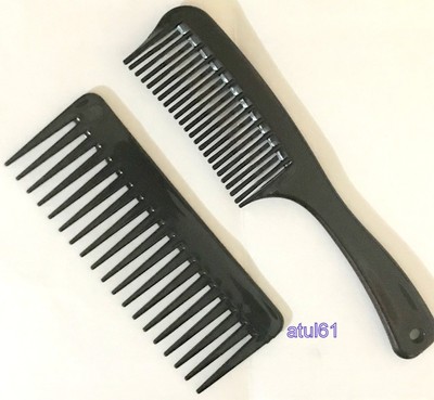 WIDE TOOTH DETANGLE COMB HAIRDRESSING/STYLING BARBERS AFRO RAKE COMBS ...