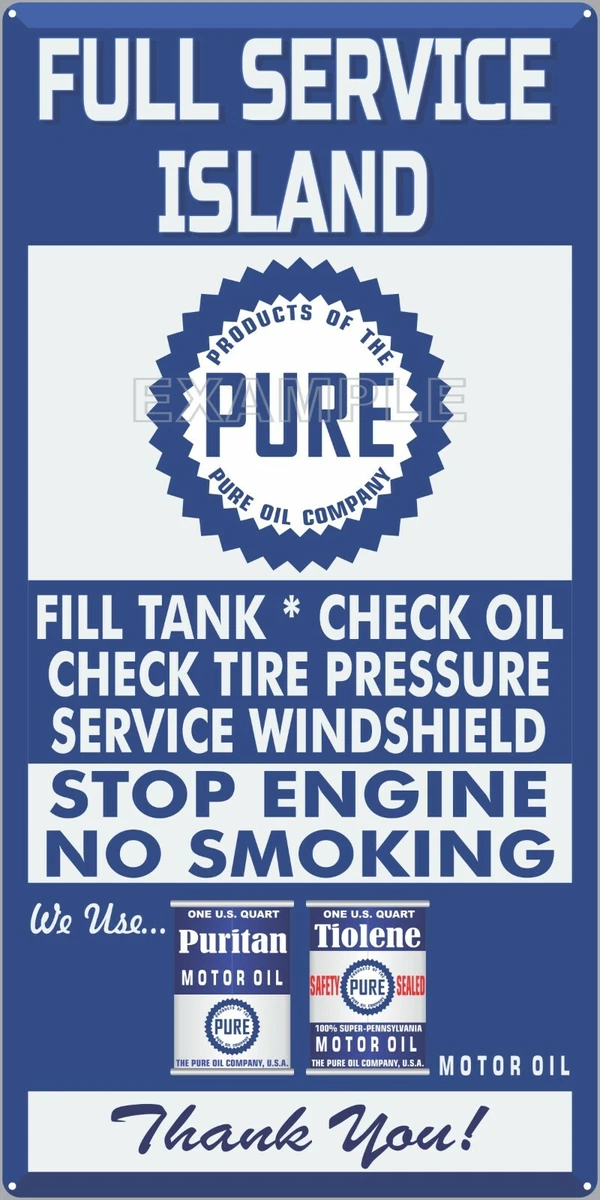 Pure Oil Gasoline Signs