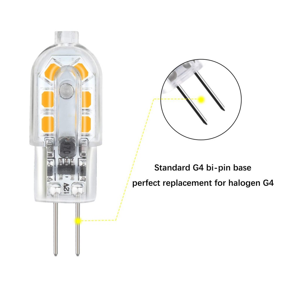 10X G4 LED Light Bulbs 3000K Warm White Lighting Non-Dimmable Landscape ...
