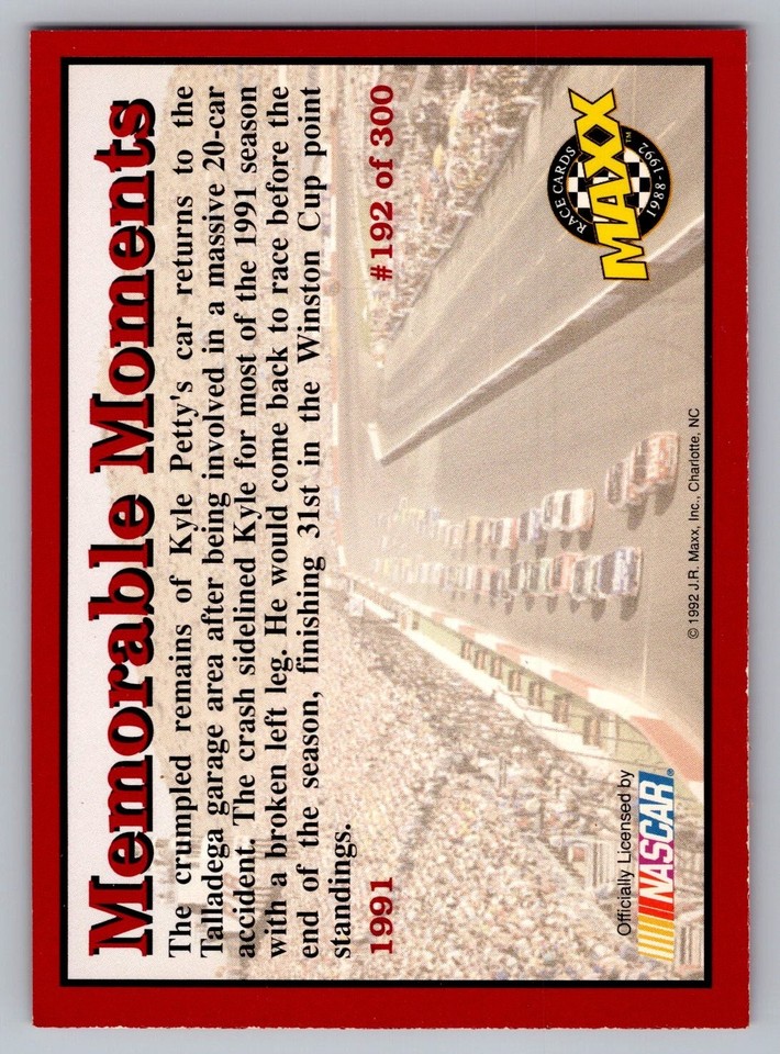 1992 Maxx (RED) Racing Cards #192 1991 MM | eBay