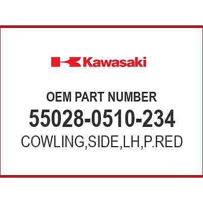 Kawasaki COWLING,SIDE,LH,P.RED 55028-0510-234 OEM NEW | eBay
