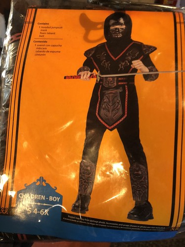 Skull Ninja Costume Complete New in Bag Halloween Costume Children Size ...