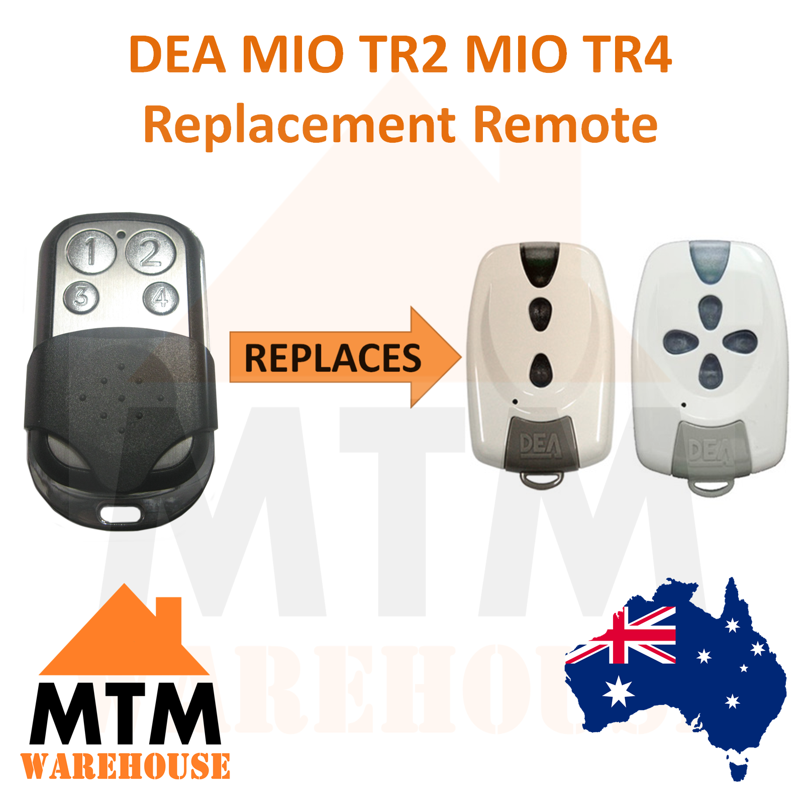 1 x DEA MIO TR2 MIO TR4 GENIE Replacement Remote Control Transmitter ...