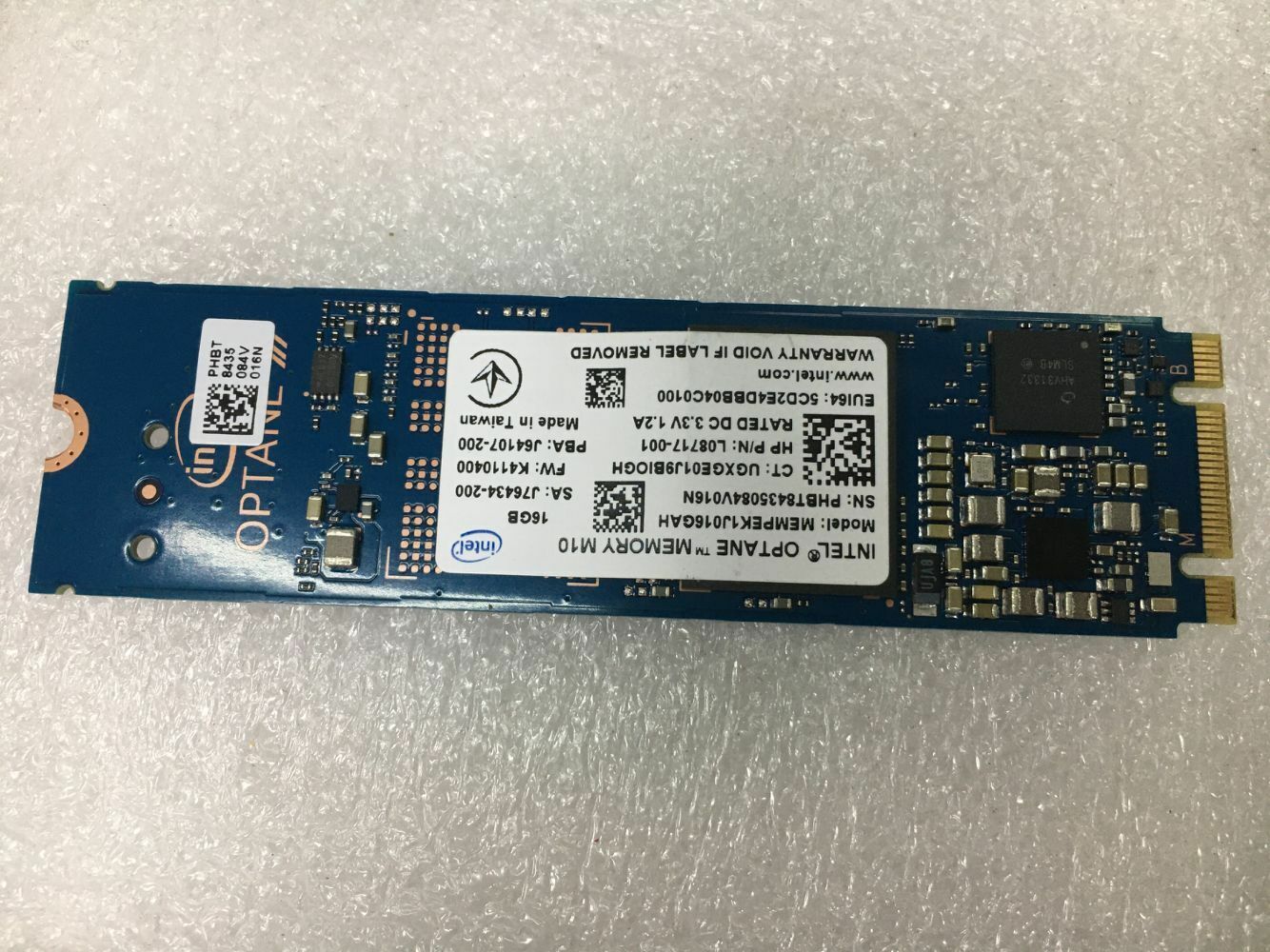 Intel Optane Memory M10 MEMPEK1J016GAH16GB NVMe PCIe M.2 2280 HP P/N ...