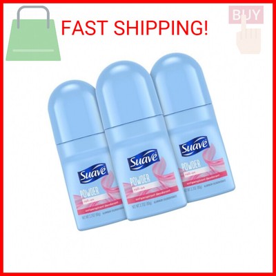Suave Roll-On Deodorant for Women, Powder Fresh Scent, 3-Pack ...