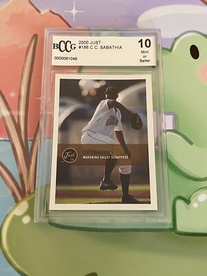 C.C. Sabathia Just 2000 2k BCCG 10 Beckett Collectors Club Grading #186 ...